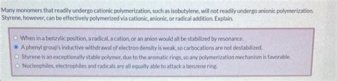 Solved Identify And Name The Polymer That Results When Each