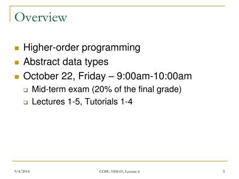 ppt programming language concepts cosc 3308 01 lecture 6 powerpoint
