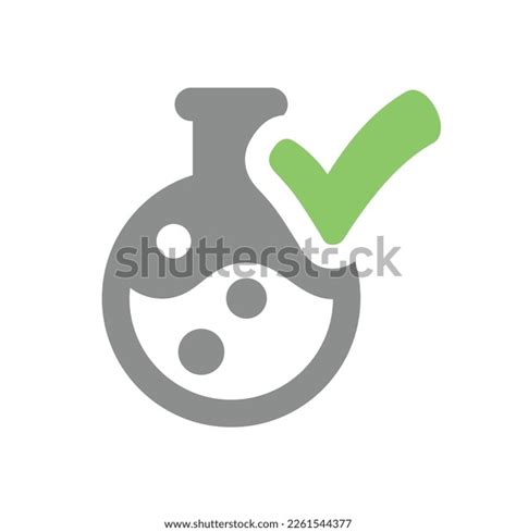 Lab Flask Checkmark Icon Test Tube Stock Vector Royalty Free 2261544377 Shutterstock
