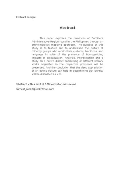 Abstract Sample Pdf
