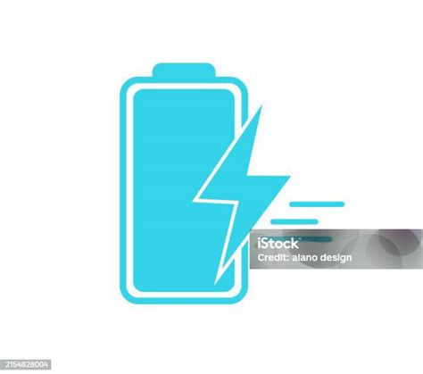고속 충전 배터리 아이콘입니다 배터리 에너지 충전 벡터 일러스트 레이 션입니다 Brand Name Smart Phone에 대한 스톡 벡터 아트 및 기타 이미지 Brand