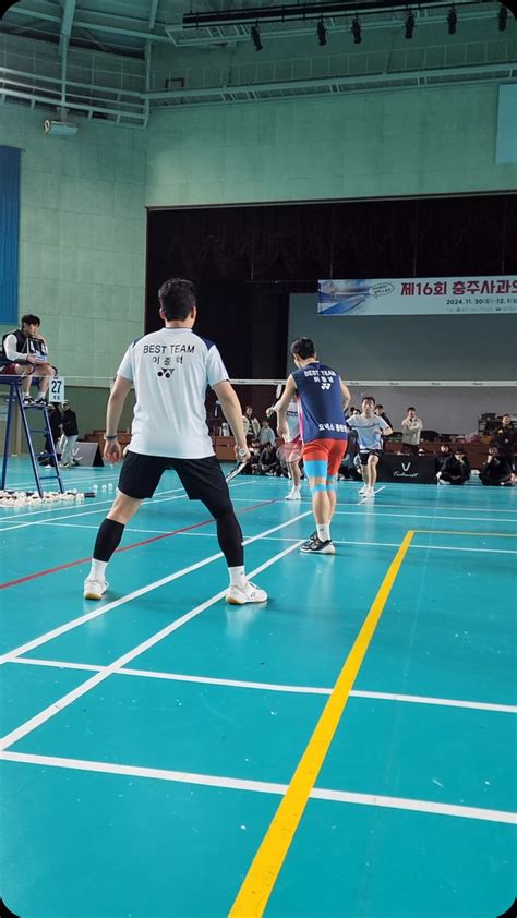 허동녕 제5회 코리아민턴사랑 전국배드민턴대회 남복 준자강🥇 승인이형이랑 준자강 우승했습니다🔥 3종목 뛰시느라 많이 힘들고