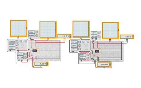 Circuit Design Operational Amplifier Tinkercad