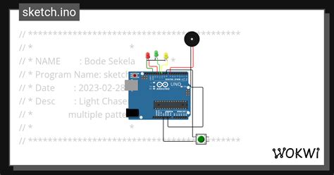 Light Chaser With Multiple Patters 2 Wokwi Esp32 Stm32 Arduino Simulator