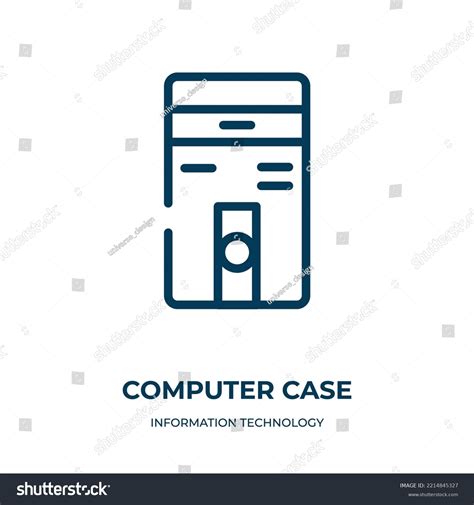 Computer Case Icon Linear Vector Illustration Stock Vector Royalty Free 2214845327 Shutterstock