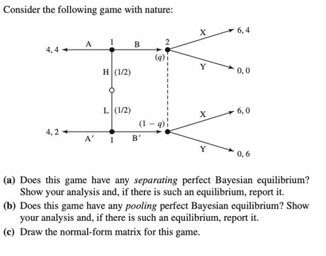 Solved Consider The Following Game With Nature A ﻿does