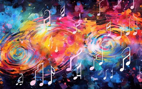 Premium Ai Image A Colorful Music Background With Music Notes And A