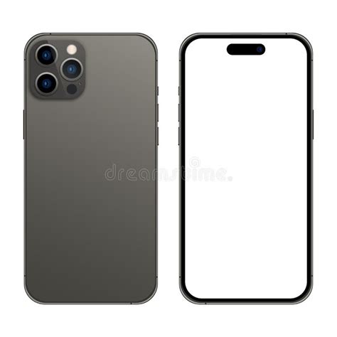 Iphone 14 Pro Mockup Mockup Screen Iphone And Back Side Iphone Iphone 14 Realistic Vector