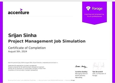 Srijan Sinha On Linkedin Linkedin Forage Projectmanagement Accenture Explore Northamerica