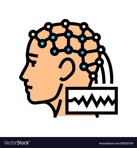 Eeg Monitoring Neuroscience Neurology Color Icon Vector Image Eeg Monitoring Neuroscience Neurology Color Icon Vector Image