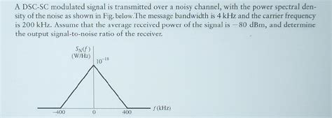 [solved] A Dsc Sc Modulated Signal Is Transmitted Solutioninn