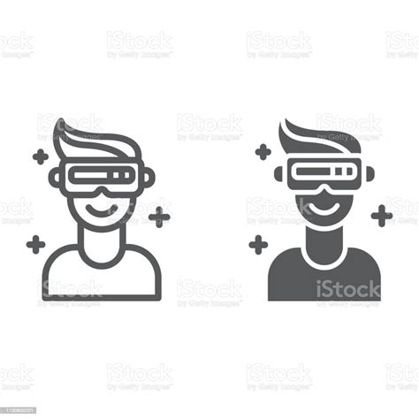 Vr 게임 라인과 글리프 아이콘 게임 및 가상 Vr 안경 기호 벡터 그래픽 흰색 바탕에 선형 패턴 10에 대한 스톡 벡터 아트 및 기타 이미지 Istock