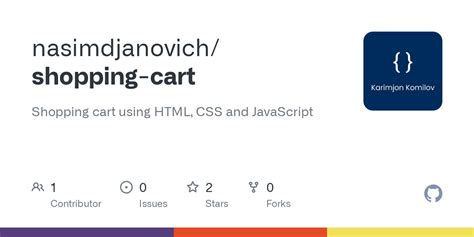 Github Nasimdjanovich Shopping Cart Shopping Cart Using Html Css And Javascript