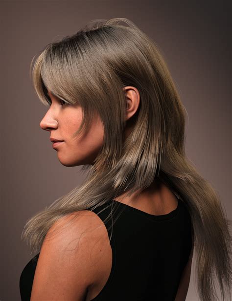 Dforce Fe Strand Based Wolf Cut Long Hair For Genesis 9 Daz 3d