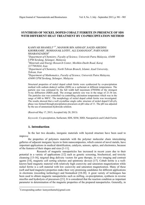 Pdf Synthesis Of Zro2 Nanoparticle By Combination Of Sol Gel Auto Combustion Method