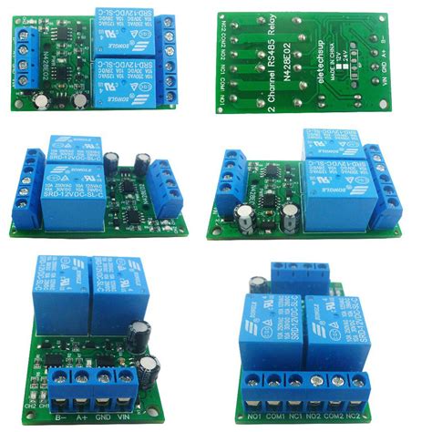 N E DC V CH RS Modbus RTU Relay Module UART Serial Port Switch PLC Digital Output