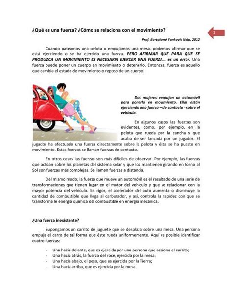 ¿qué Es Una Fuerza ¿cómo Se Relaciona Con El Movimiento