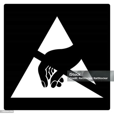 Electrostatic Sensitive Device Symbol Sign Vector Illustration Isolated On White Background