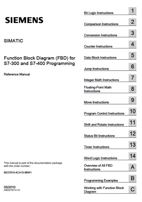 Siemens S7 Programming Step 7 Function Block Diagram For S7 300 And