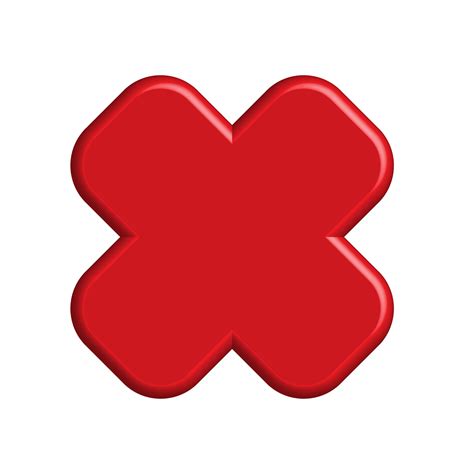 Red Button With Cross Icon Cancel D Checkmark Symbol PNG