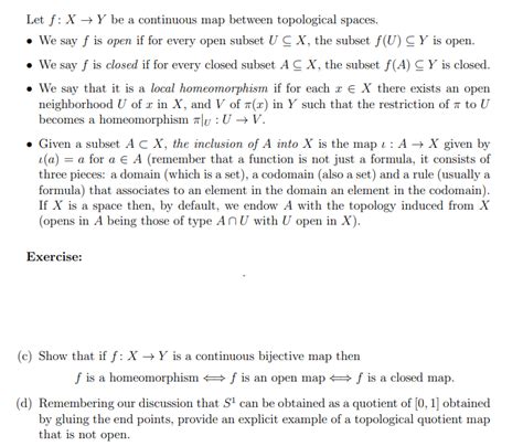 Answered Let F Xy Be A Continuous Map Between Bartleby