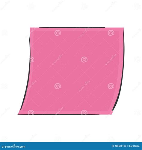 Isolated Empty Sticker Note Office Supply Icon Vector Stock Vector