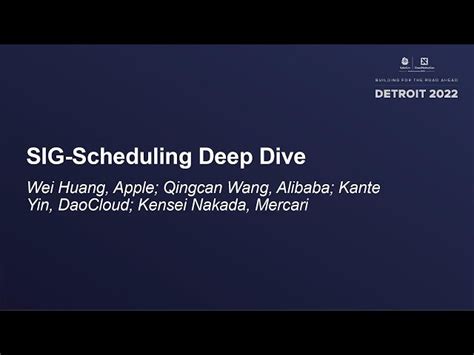 free video sig scheduling deep dive from cncf [cloud native computing foundation] class central