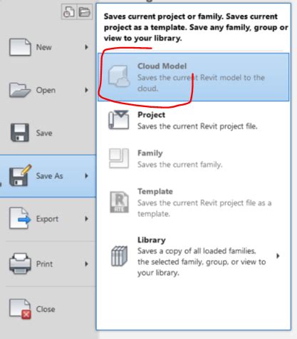 Save As Cloud Model Is Grayed Out On A Specific Workstation In Revit