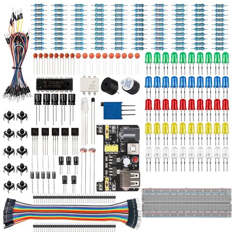 Set Componente Electronice Breadboard 830 Puncte Led Uri Compatibil Arduino Si Raspberry Pi
