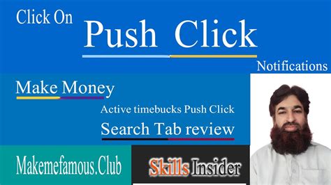 Push Clicks Timebucks Tutorial Earn Money Online With Search Tab In Timebucks Skills Insider