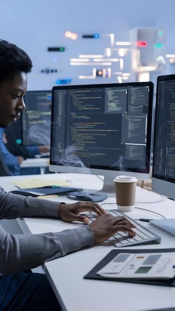 Programmer Coding Software Development Working Project It Premium Ai Generated Image