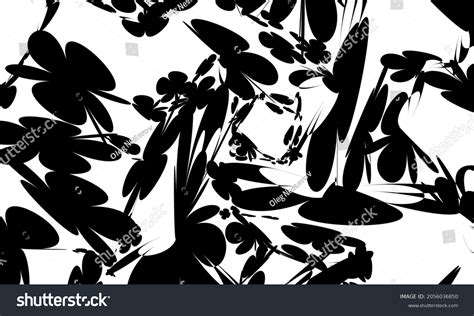 Mysterious Black White Wallpaper Modern Design Stock Illustration