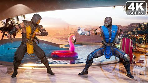 Mortal Kombat 1 Scorpion Vs Sub Zero Mkx Skins Gameplay Mk1 Youtube