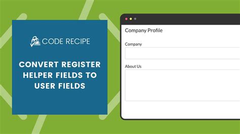 How To Convert Register Helper Fields To User Fields