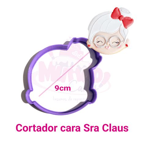 Cortador Cara Sra Claus Mundo Cakes
