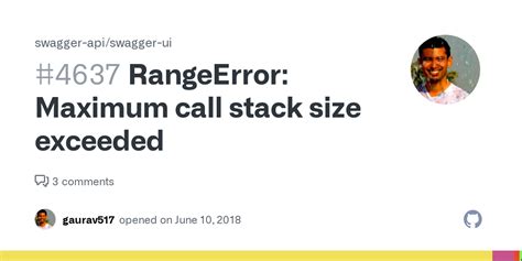 Rangeerror Maximum Call Stack Size Exceeded · Issue 4637 · Swagger Apiswagger Ui · Github