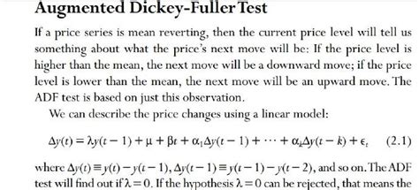 Python进行时间序列平稳检验adftest（augmented Dickey Fuller Unit Root Test）adf