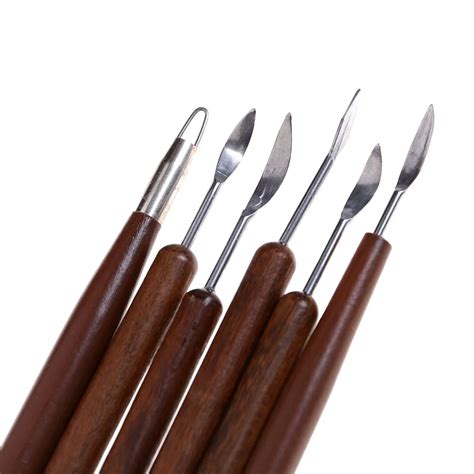 6Pcs Set Pratical Clay Pottery Tools Sculpture Plasticine Carving Hand