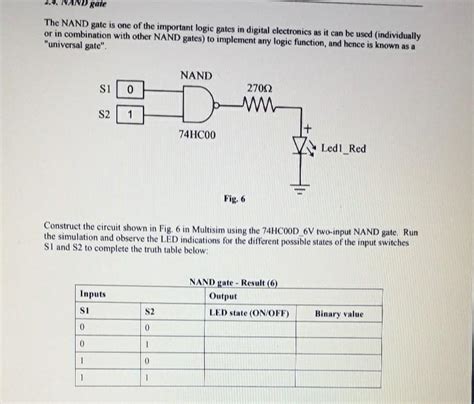 Electrical Circuit Of Nand Gate