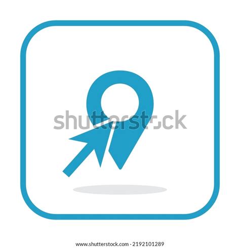 Gpslocation Flat Icon Redyellowgreenblue Paper Navigation Stock Vector Royalty Free