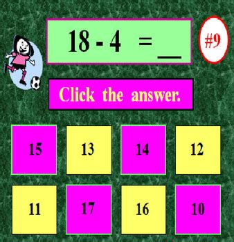 Subtraction Facts PowerPoint Revised And Self Correcting By David Filipek