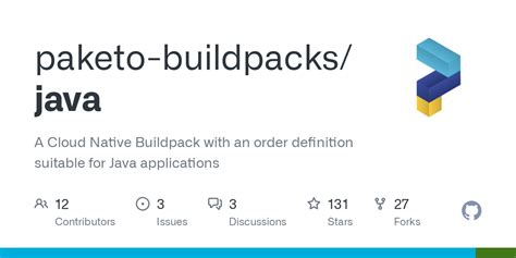 Github Paketo Buildpacksjava A Cloud Native Buildpack With An Order