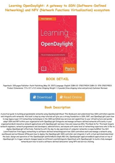 Download In Pdf Learning Opendaylight A Gateway To Sdn Software Defined Networking And Nfv
