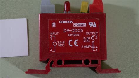 Gordos Crouzet DR ODC5 DC Output Module 3 5 8VDC Input 3 60VDC 3A Output Power