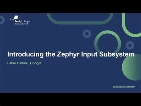 Free Video Introducing The Zephyr Input Subsystem From Linux Foundation Class Central