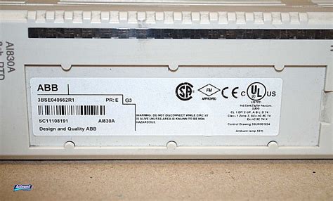 Ai830a 3bse040662r1 Abb S800 I O Analog Input Modules