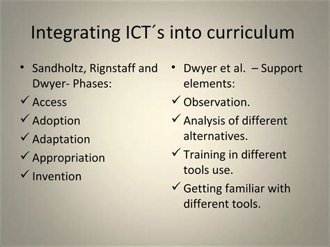 Integrating Ict´s Into Curriculum Ppt