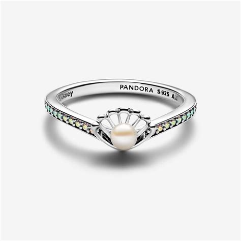 Disney Princess Ariel Shell Treated Freshwater Cultured Pearl Ring
