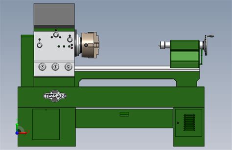 普通车床三维模型 SOLIDWORKS 2012 模型图纸下载 懒石网