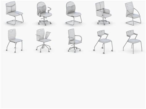 사무실 의자 컬렉션 풀 세트 3d 모델 99 3ds Dae Fbx Obj Max Unknown Free3d